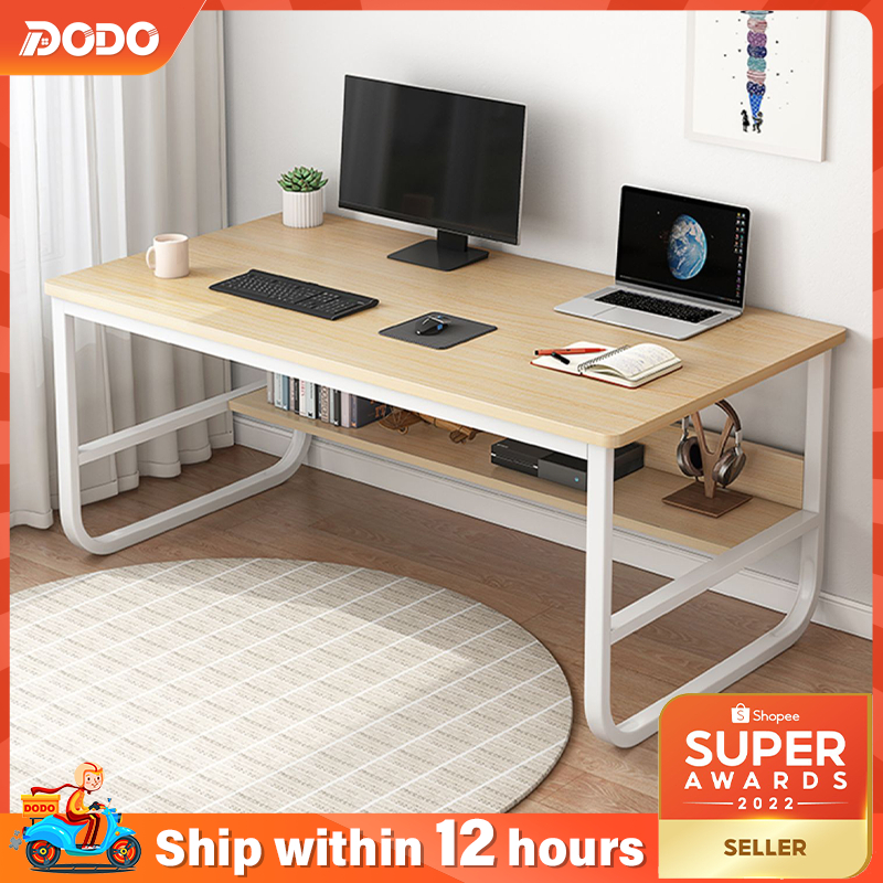 Office Computer Table With Bookshelf Meja Belajar komputer Writing ...