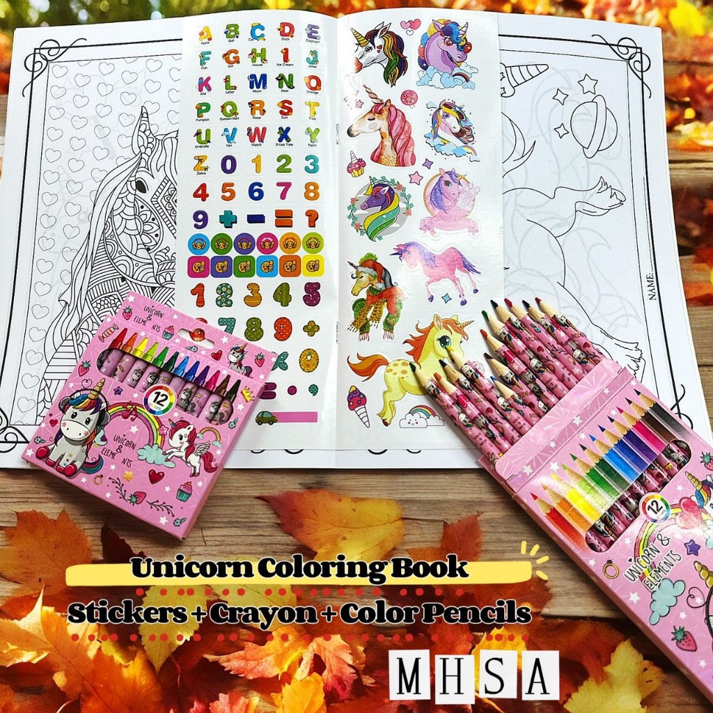 Buku Warna Cartoon / Buku Sticker / Colouring Sticker Book / Color Book ...