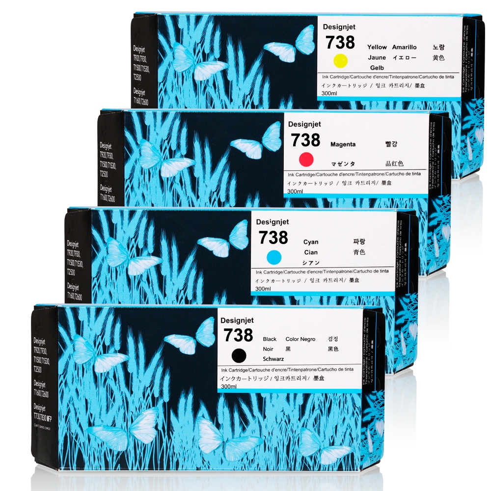 HP 738 Ink Cartridge With Full Pigment Ink HP738 For HP Designjet T850 T950 Printer Ink Tank ...