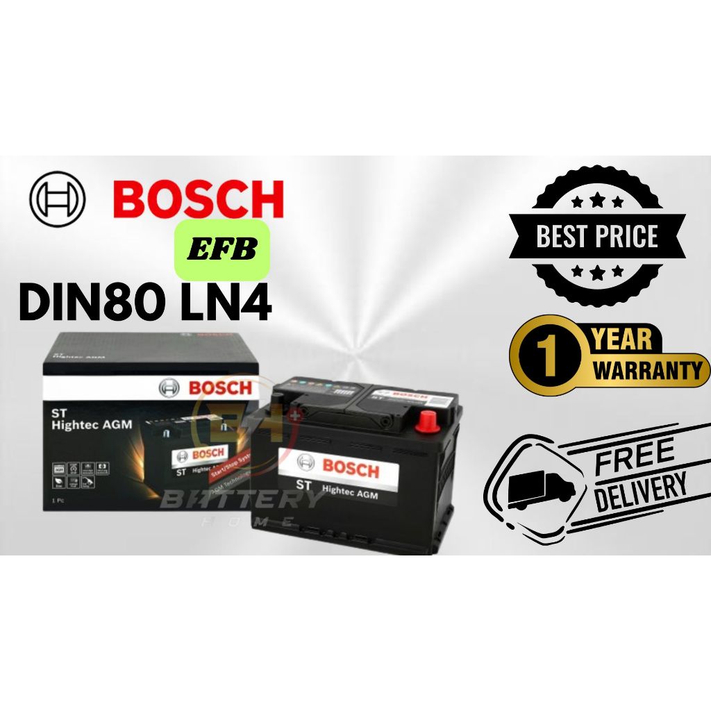 [Installation Provided] BATTERY BOSCH ST HIGHTEC EFB Din80 LN4 FOR BMW,Mercedes,Porsche,Mini ...