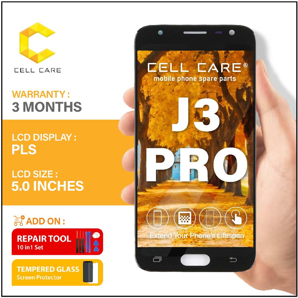 CellCare LCD Display Touch Screen Compatible For SAMSUNG J3 PRO J330 J330G | Shopee Malaysia