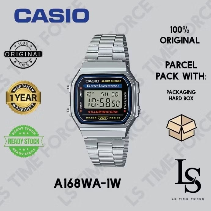 CASIO VINTAGE A168WA-1/A168WA/A 168WA | Shopee Malaysia