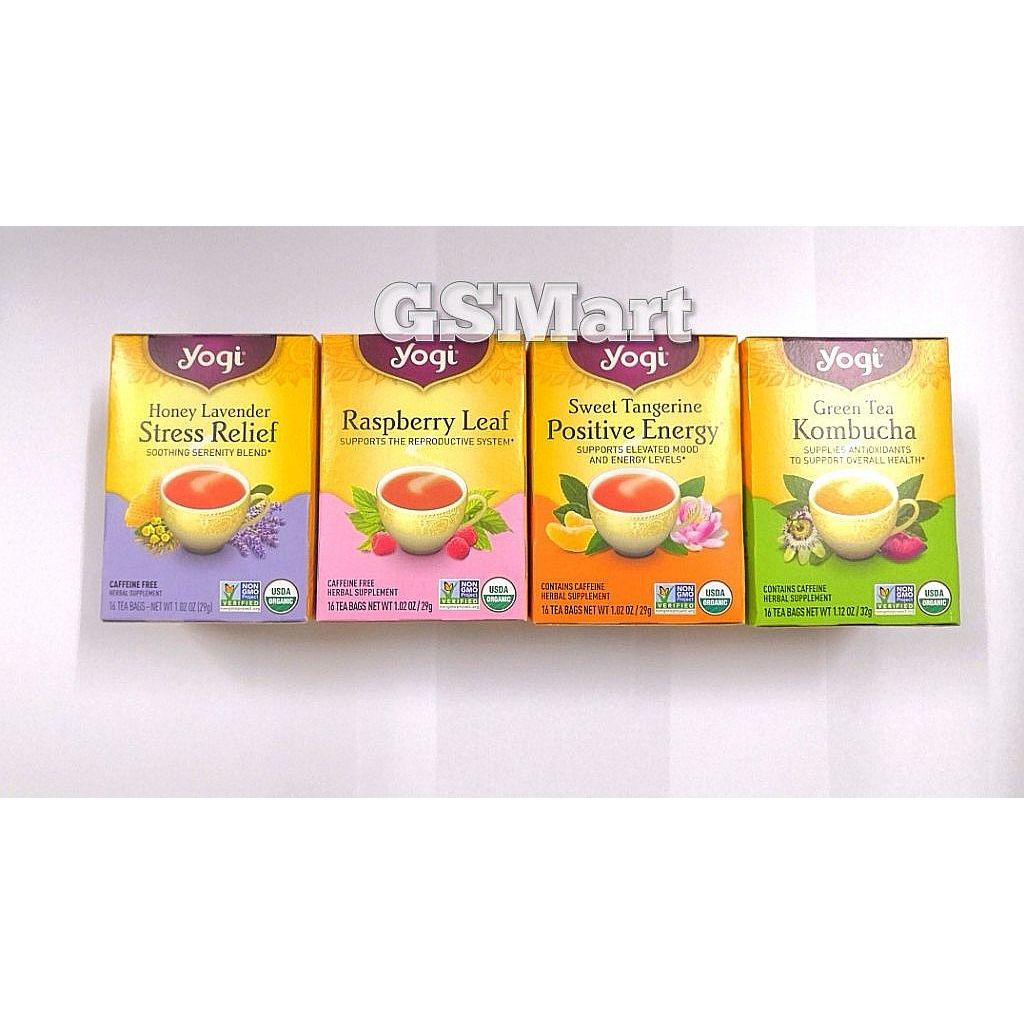 Yogi Tea Raspberry Leaf / Stress Relief / Sweet Tangerine - Organic ...