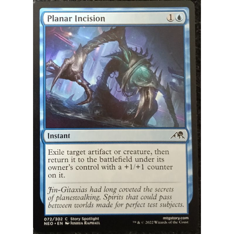Magic The Gathering : Planar Incision Common Kamigawa Neon Dynasty card ...