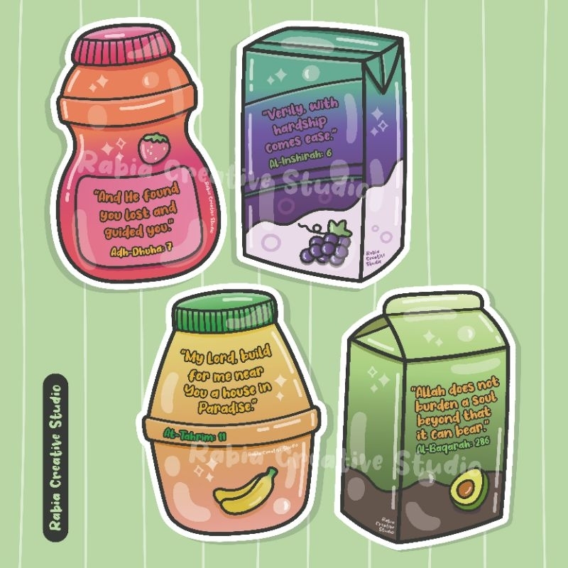 Quranic Translation in Fruity Milk Theme Sticker | Shopee Malaysia