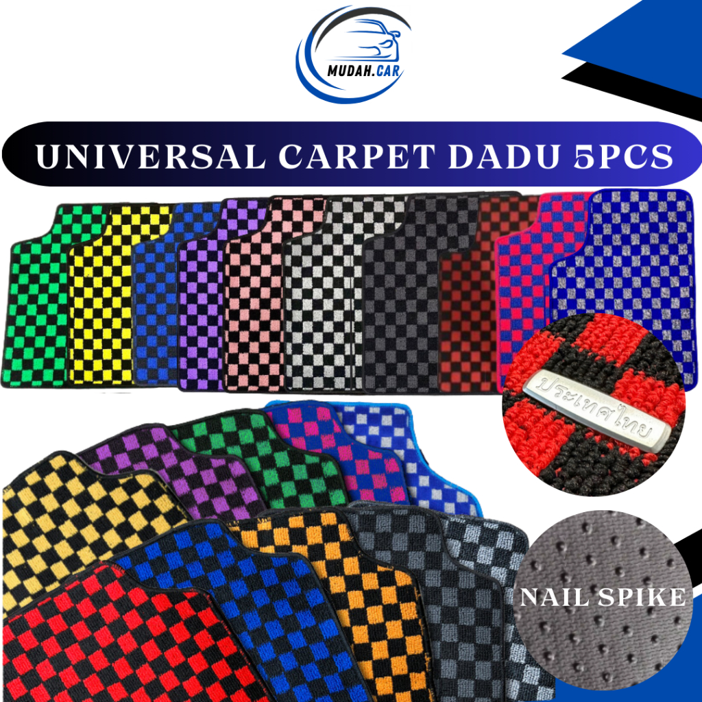 Dadu Karpet Universal Checkmate Dice Carpet FloorMat Proton Perodua ...