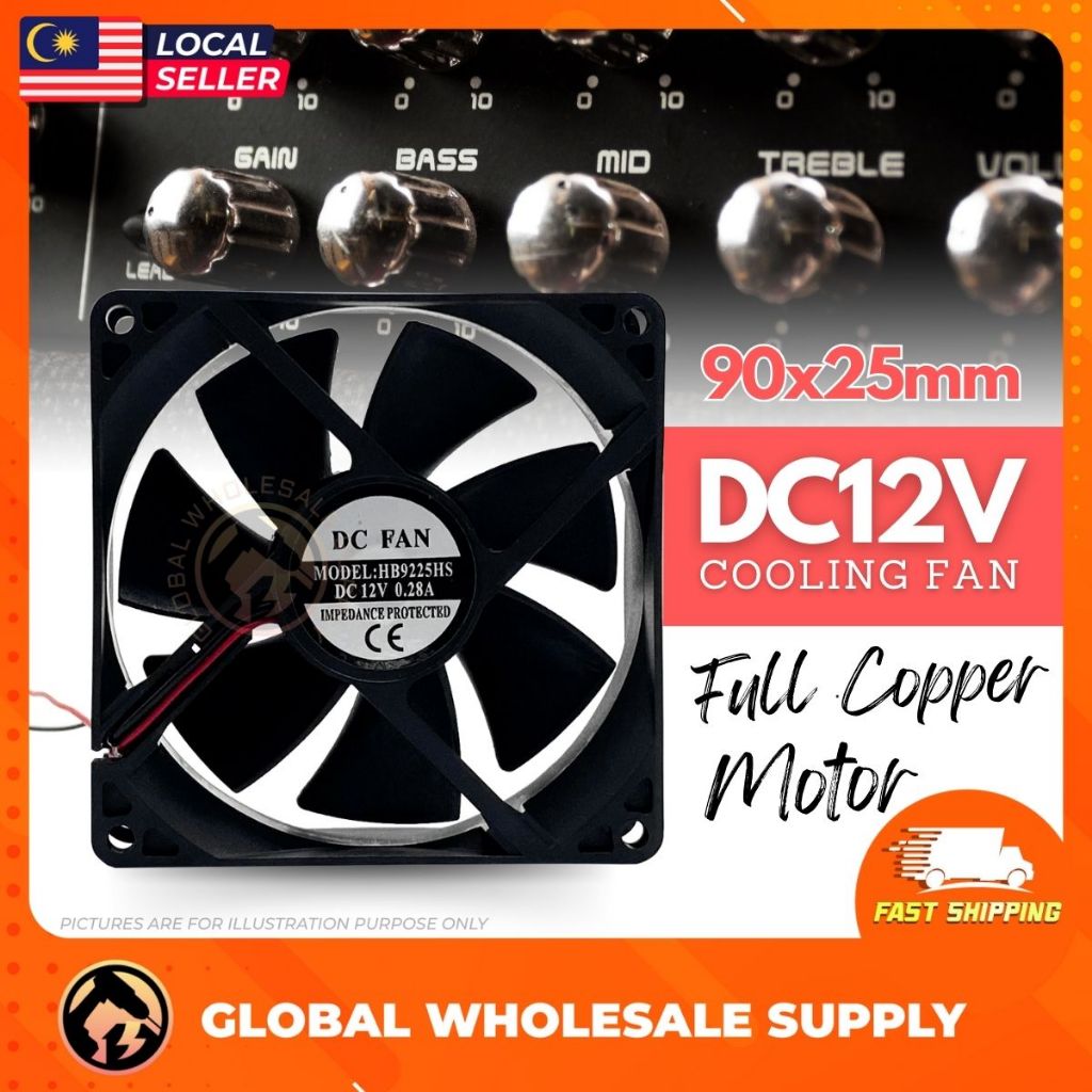 Dossy 3-1/2 INCH Fan Cooling Fan 12V Brushless Fans Kipas DC CPU PC Desktop Fan Cooler DC Fan ...