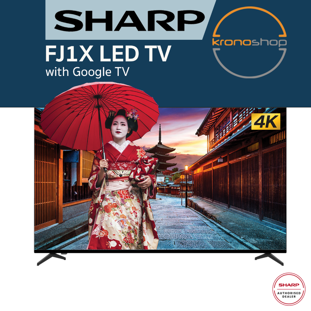 Sharp FJ1X 50/55/65/75 INCH 4K UHD Google TV LED TV 4TC50FJ1X 4TC55FJ1X ...