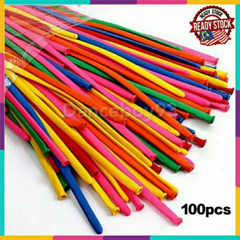 100pcs Long Balloon twist balloon/ballon panjang/belon decoration party ...