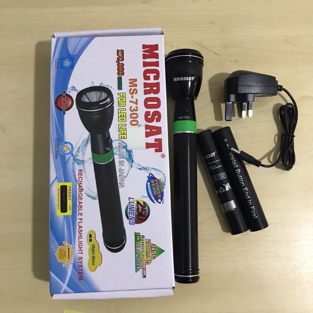Torchlight JAPAN Super Bright 3-cell Flashlight with 4000mah ...