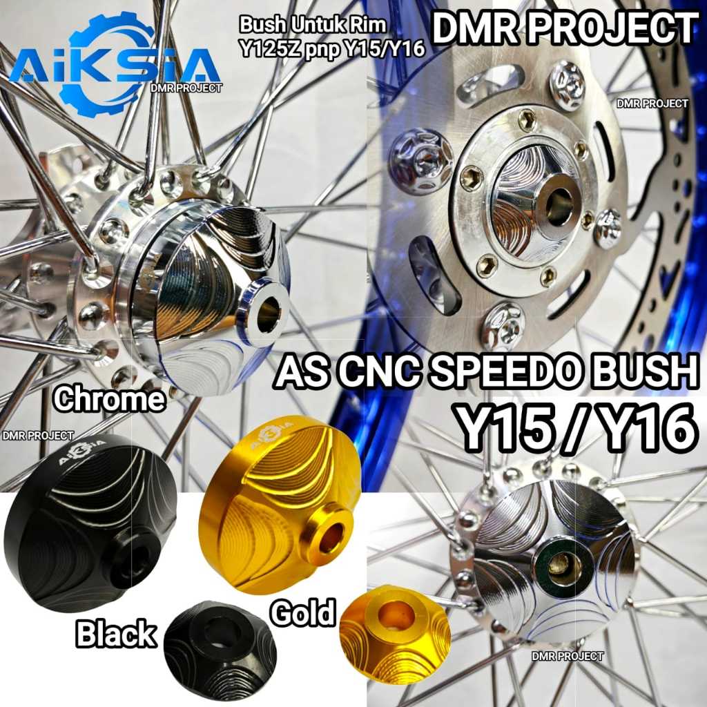 AS ALLOY CNC SPEEDO BUSH PNP Y15/Y16 AIK SIA CNC BUSH RIM Y125Z PNP Y15 ...