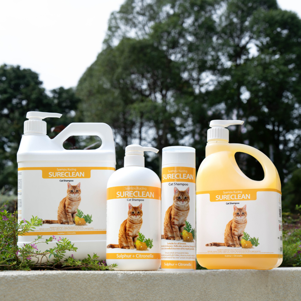 SURECLEAN Cat Shampoo Sulphur + Citronella 🍋🍃 (250ml, 1L, 2,5L, 4L ...