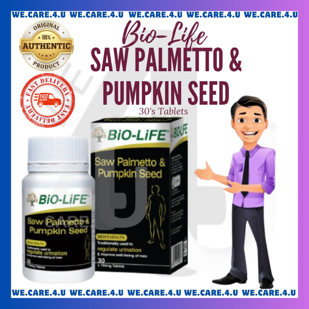 BIO-LIFE SAW PALMETTO & PUMPKIN SEED TABLETS 30's [ TRADITIONALLY USED ...