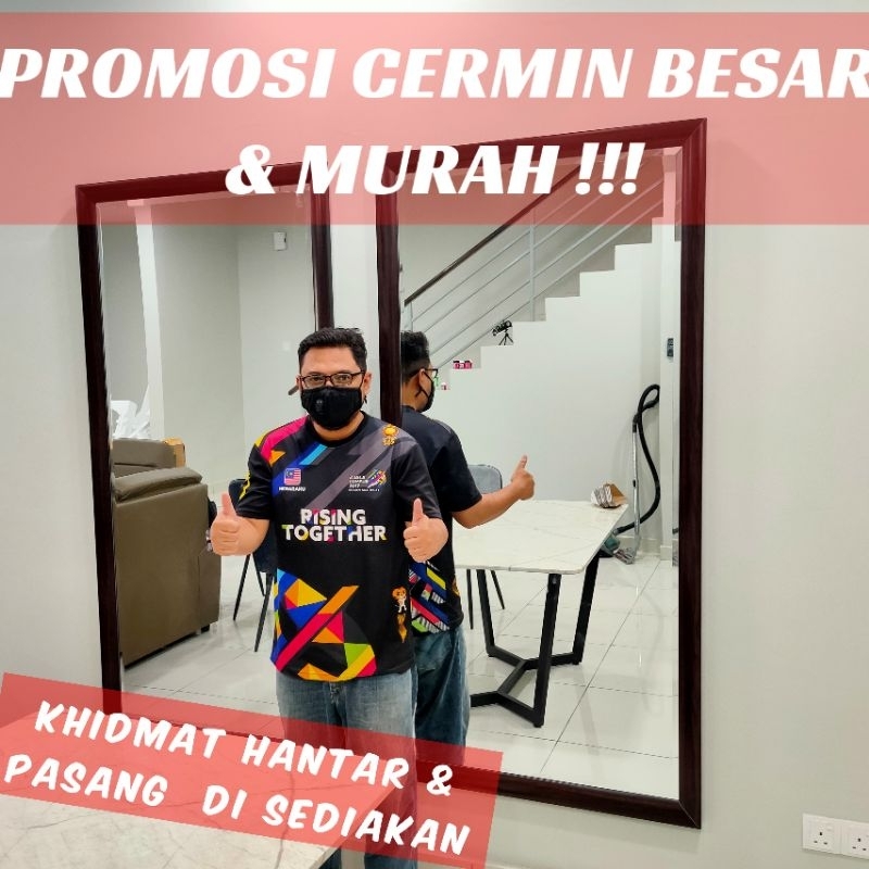CERMIN DINDING BESAR MURAH DECO (READY STOK) / BIG LARGE WALL MIRROR ...