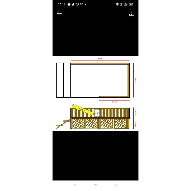 Pangkin 8x5 Kaki (Pre Order) Pre | Shopee Malaysia