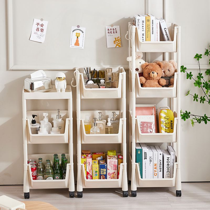 Multi-Layer Storage Rack Movable Book Shelf Rack Household Rak Open ...