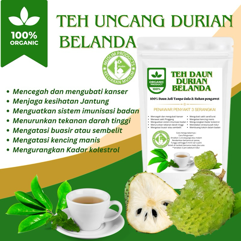 TEH DURIAN BELANDA/DARAH TINGGI/3 SERANGKAI/20 Uncang/Muslim seller 💯 ...