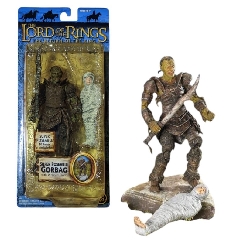 Toybiz Lord of the Rings Gorbag with Webbed Frodo LOTR 7 Inch Scale ...