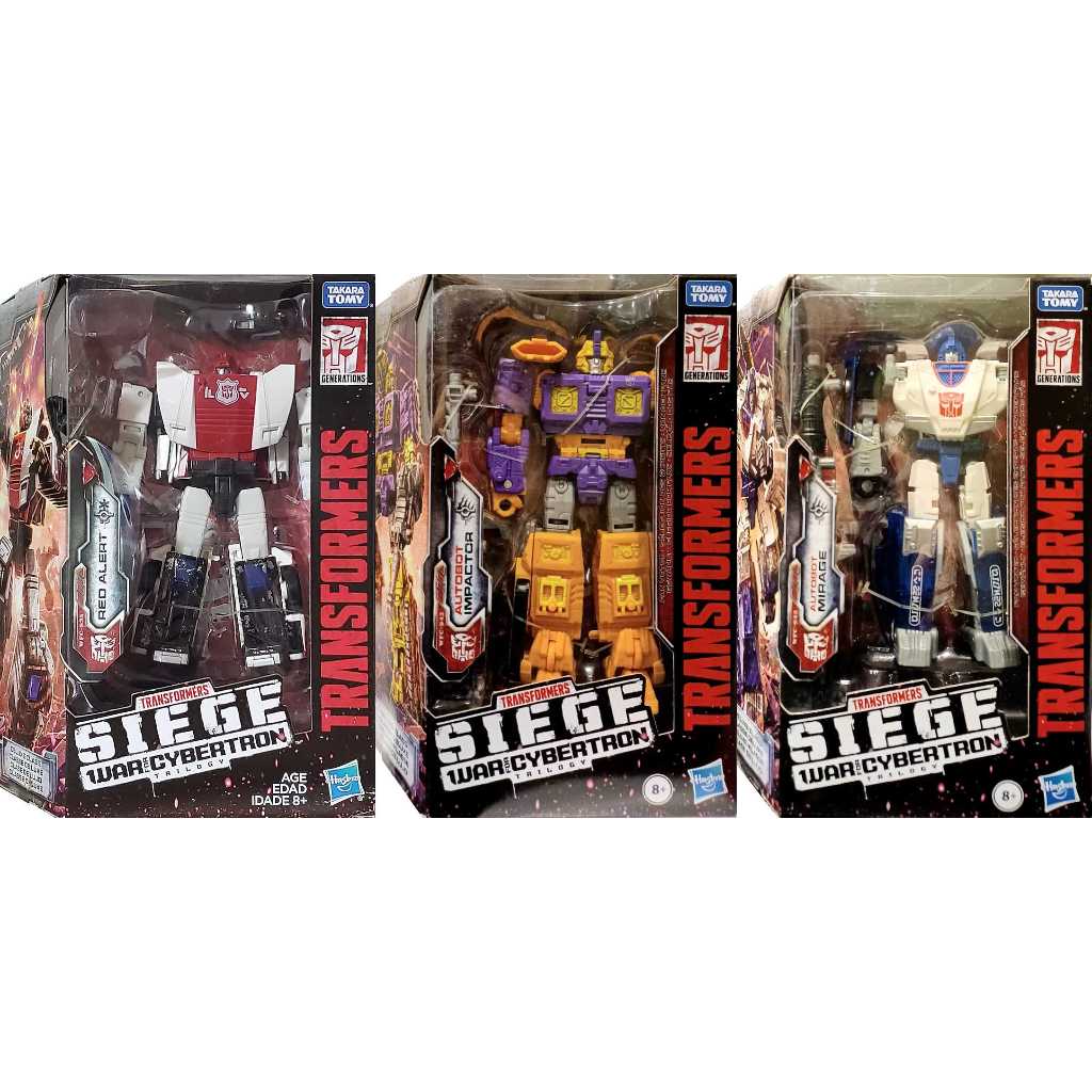 Hasbro Transformers Siege Deluxe Red Alert, Impactor, and Mirage BIB ...