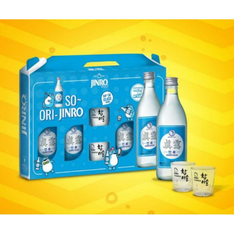 JINRO SOJU GIFT BOX 4btls×360ml+2glasses | Shopee Malaysia