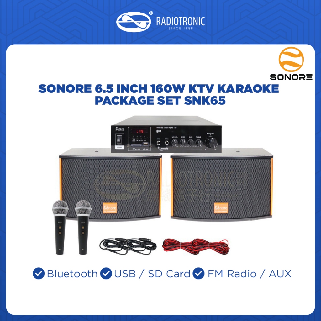 Sonore Hotsound 6.5 Inch 160W KTV Karaoke Package Set SNK65 - Bluetooth ...