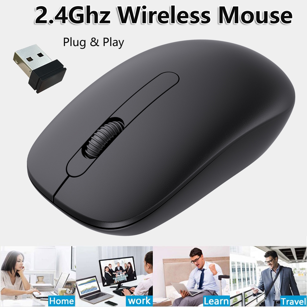 Wireless Mouse Mute Mouse Ergonomic Comfortable Grip Mouse Comfortable ...