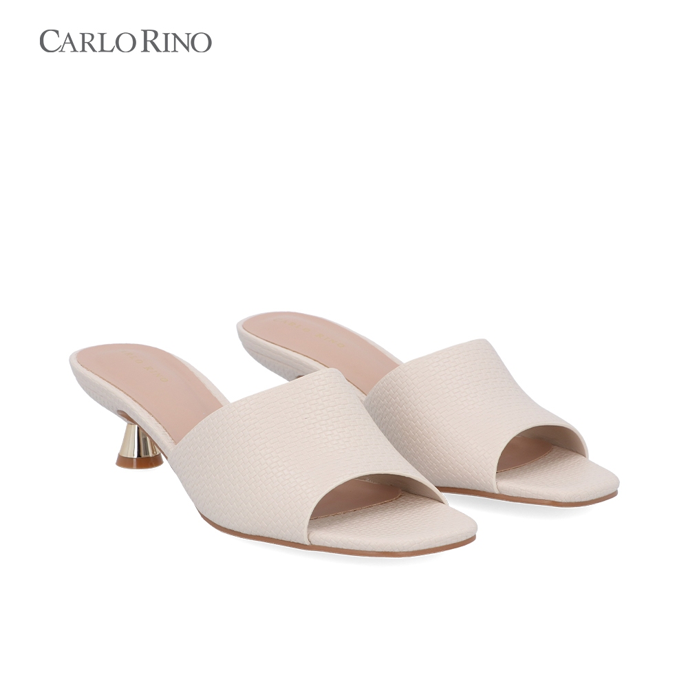Carlo Rino Eona Spool-Heeled Sandals - Beige | Shopee Malaysia