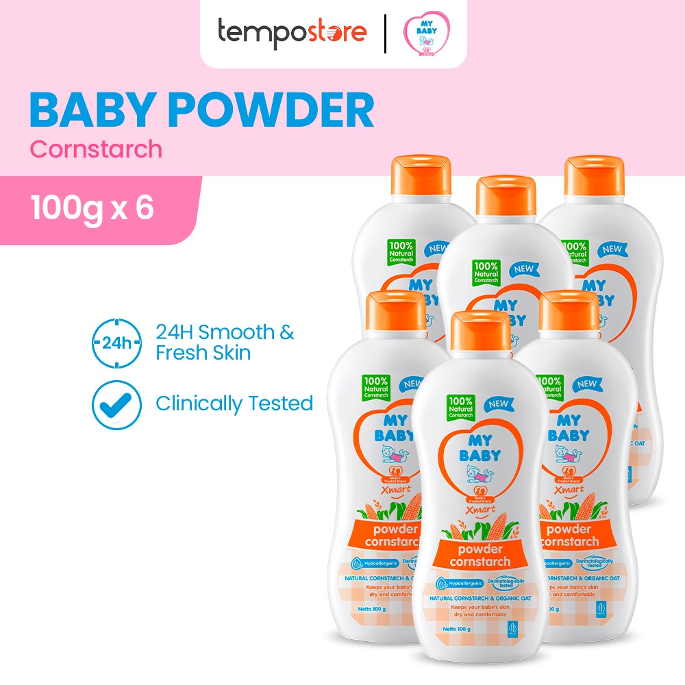 My Baby Xmart Powder Cornstarch (100g x 6 Pack/Bundle) | Shopee Malaysia
