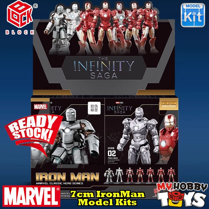 Blocks Ironman Model Kits - 7cm Iron Man figures with Display Base ...