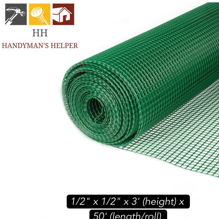 3FT 19G 1/2'' X 1/2'' 40’ GREEN PVC COATED GALVANIZED WELDED WIRE MESH ...