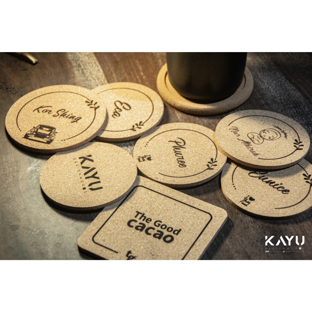 Custom Coaster Engrave Name Logo / Pelapik air | Shopee Malaysia