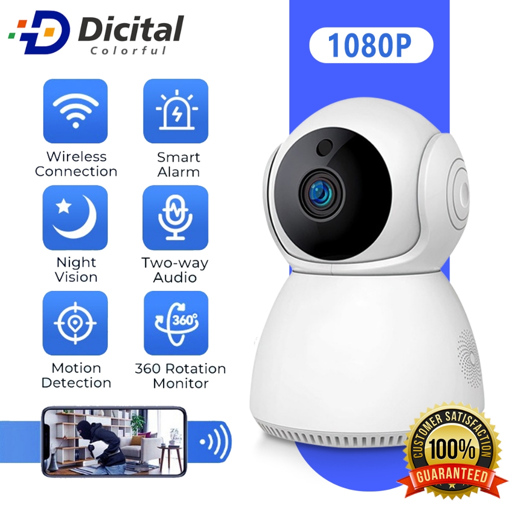 V380 PRO 2MP Wireless CCTV Camera IP WiFi Network IR Night Vision PTZ ...
