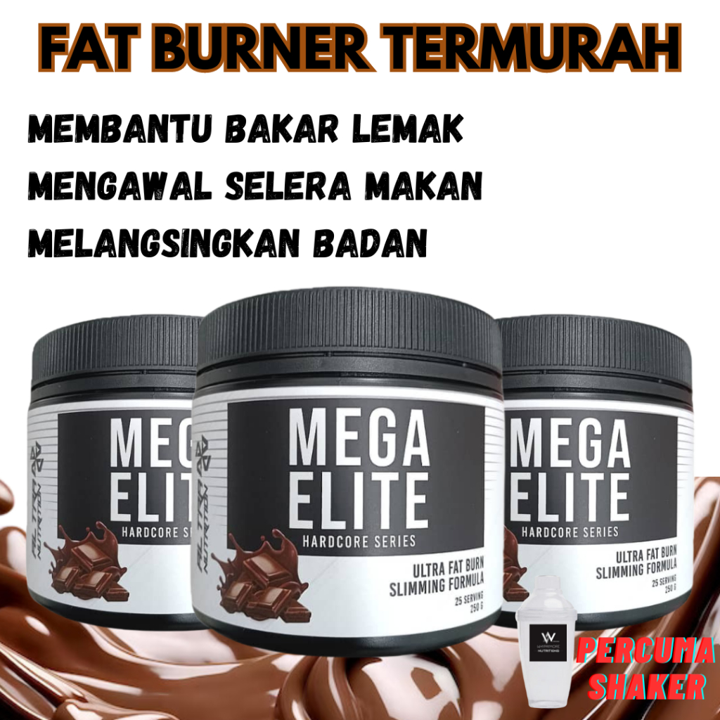 Fat Burner Mega Elite Hardcore Series FREE SHAKER - Bakar Lemak,Ubat ...