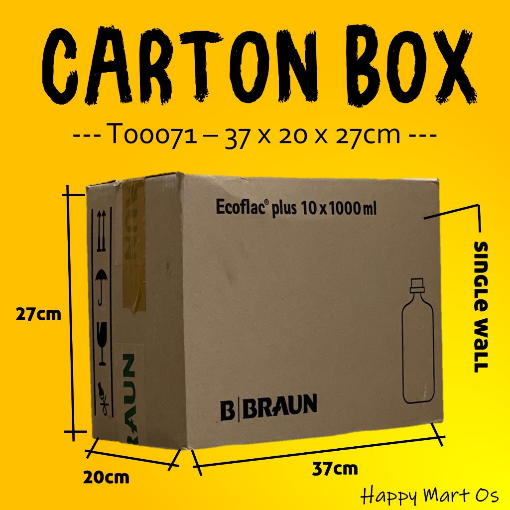 Carton Box 37 x 20 x 27 cm Packaging Box Packing Box Paper Boxes Kotak ...