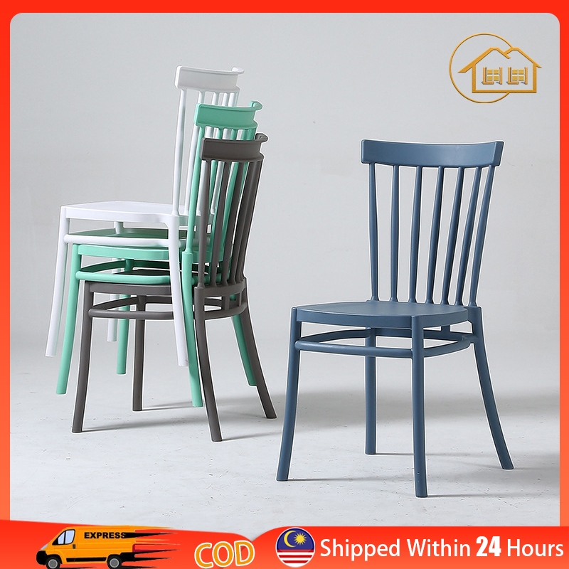 LI- Windsor Dining Chair Plastic Chair Kerusi Makan Office Chair Modern ...