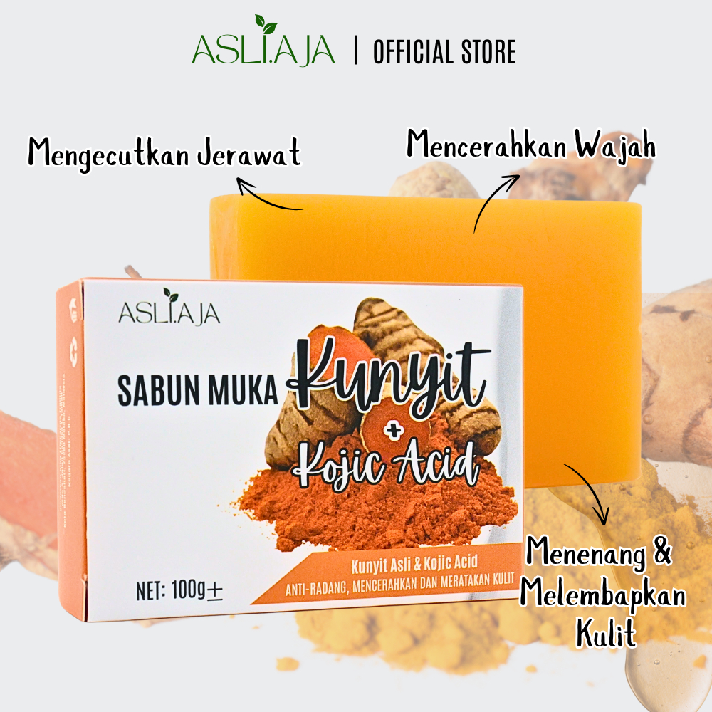 Sabun Muka Kunyit Kojic Acid AsliAja Untuk Cepat Cantik Wajah Licin ...