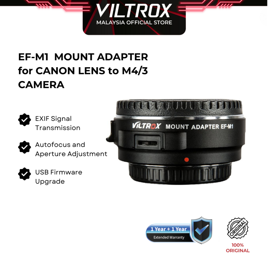 VILTROX EF-M1 Mount Adapter For Canon Lens To M4/3 Camera | Shopee Malaysia