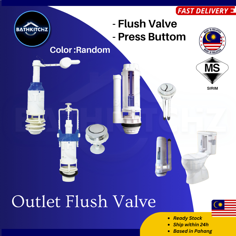 Goldolphin Toilet Flush Set Lever Press Handle Outlet Valve Toilet Bowl ...