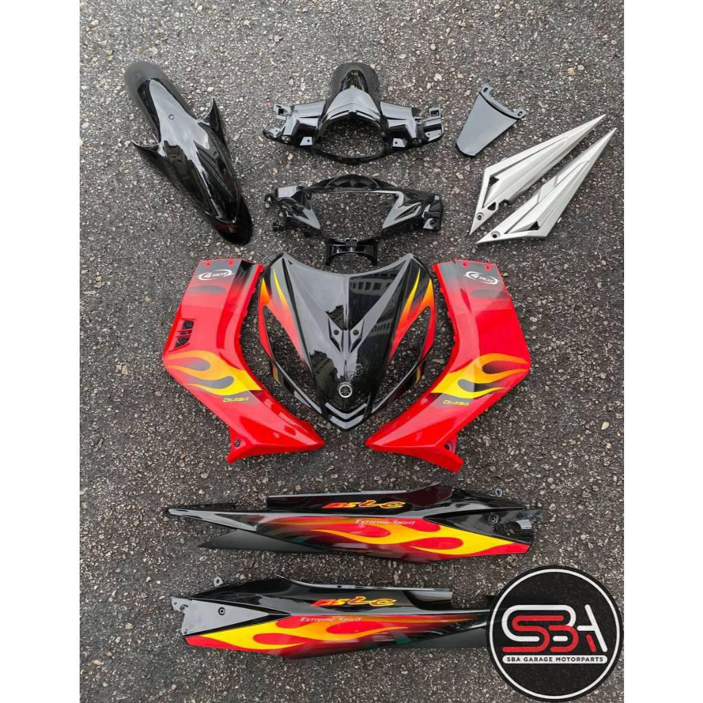 COVERSET BODYSET YAMAHA LC LC135 V1 MERAH API ORIGINAL HONG LEONG ...