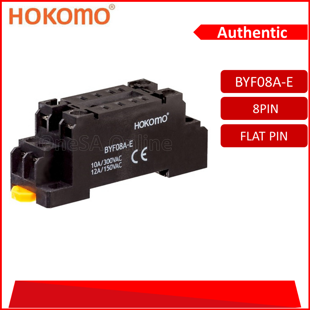 HOKOMO RELAY BASE,2PDT 10A 8PINS 250VAC(BYF08A-E) | Shopee Malaysia