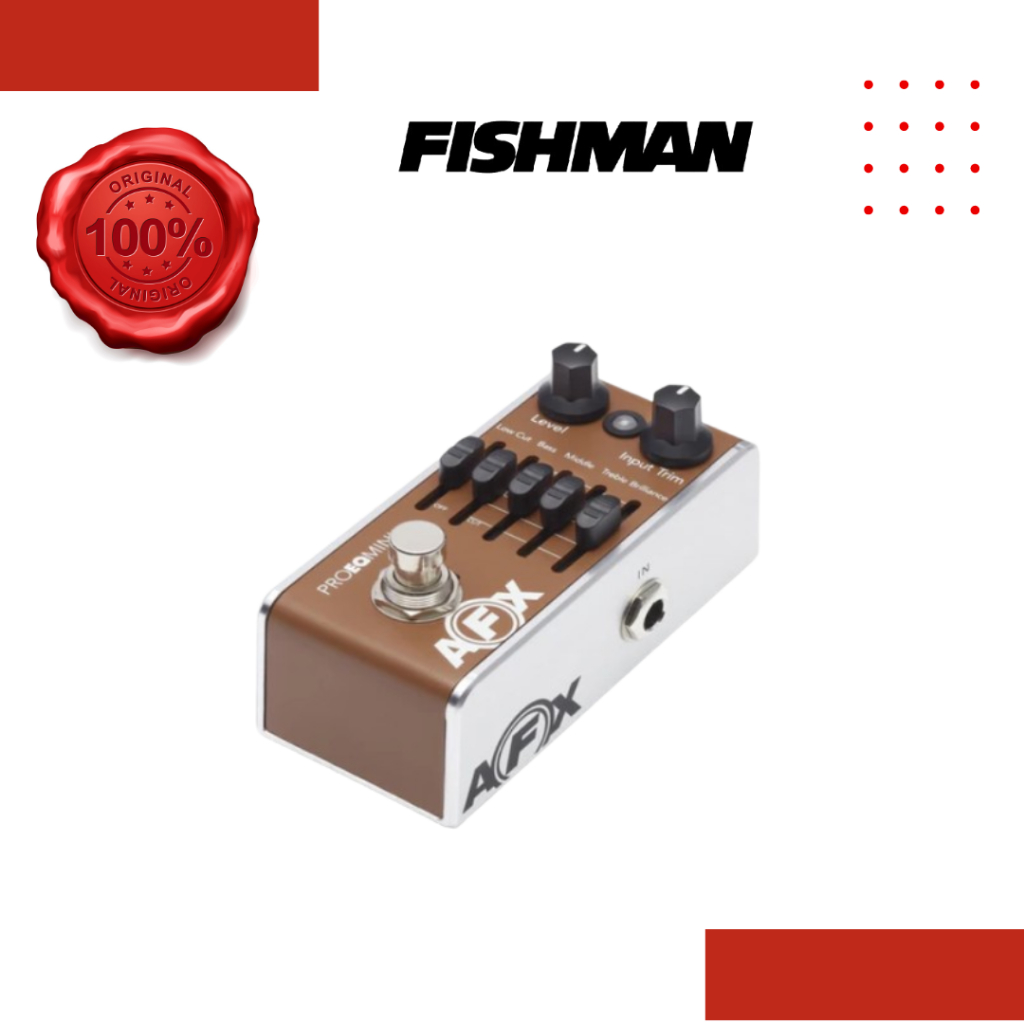 Fishman PRO-AFX-EQ2 Mini Acoustic Preamp & EQ Acoustic Guitar Pedal ...