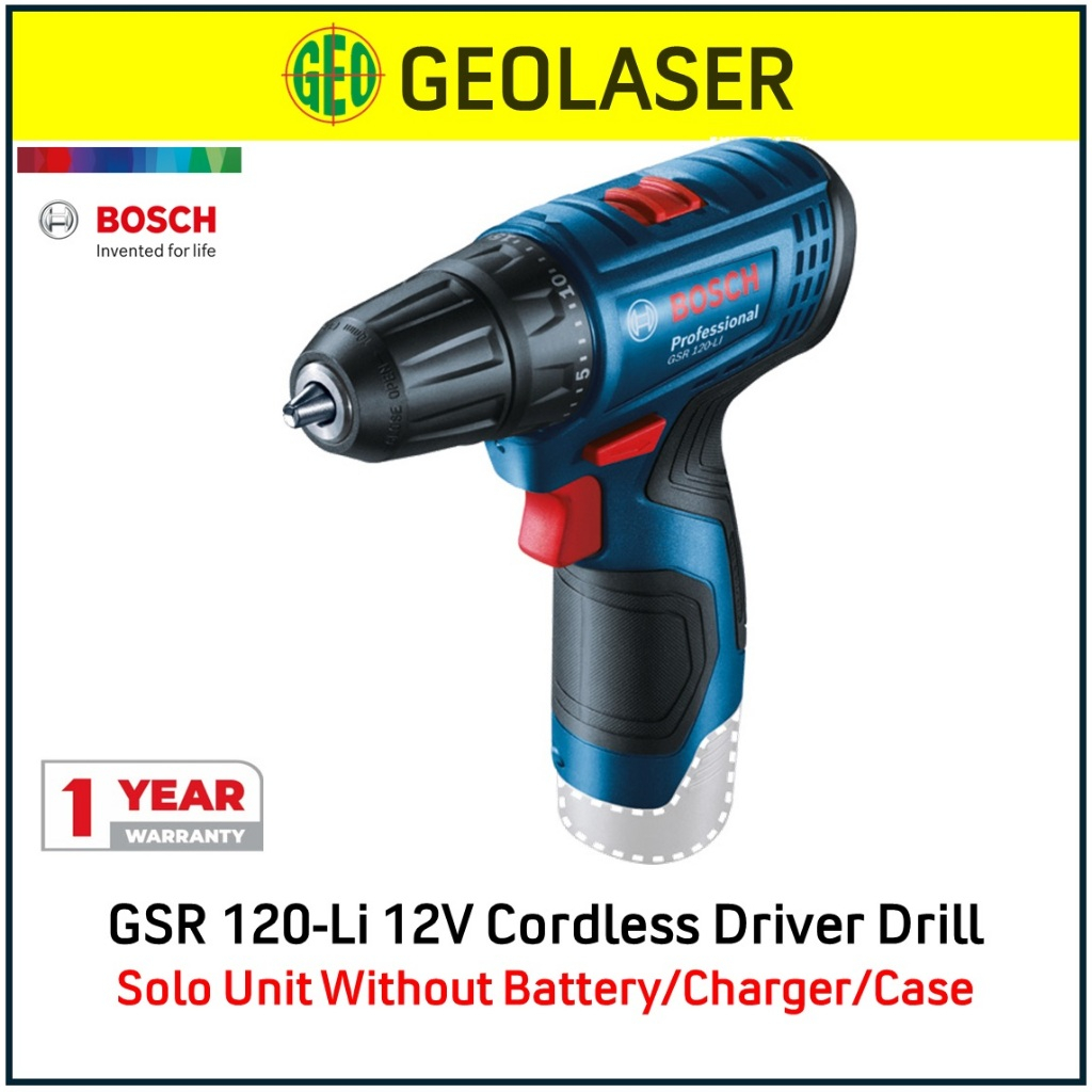 Bosch 12V GSR 120-LI Cordless Screwdriver Solo Without Battery/Charger ...