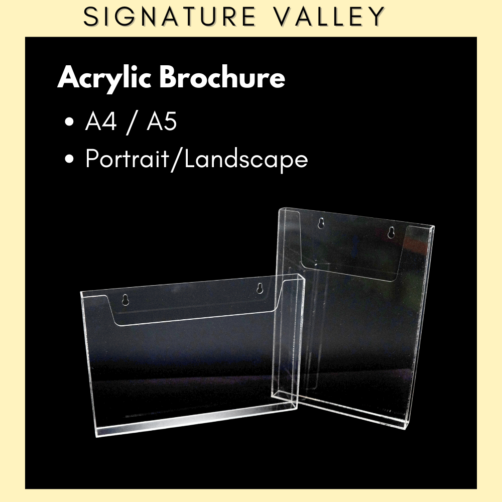 Acrylic A4 A5 Wall Mounted Document / Brochure Holder A009 | Shopee ...