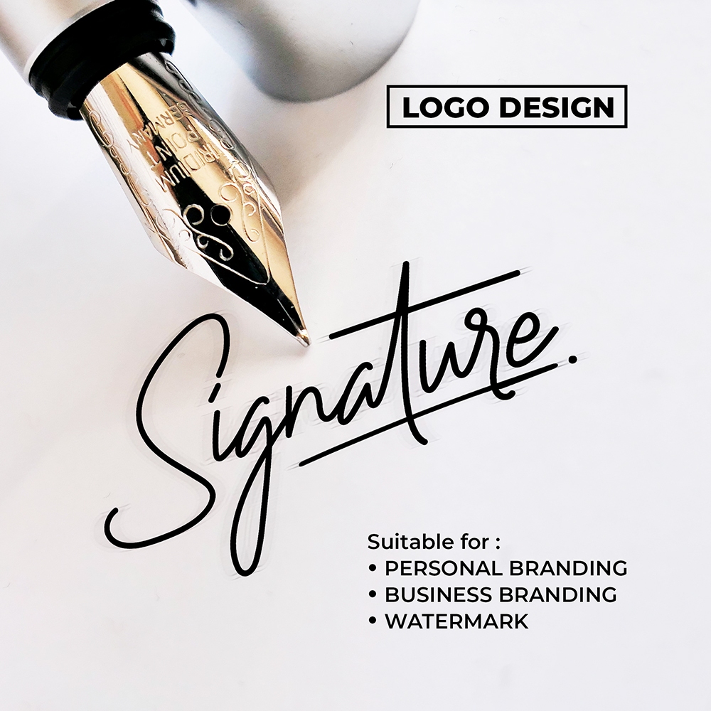 Digital Logo Design Service Text Wording Signature Style For Personal ...