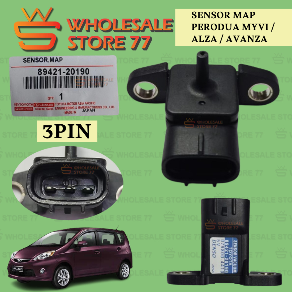 ORIGINAL | Perodua Alza/Myvi/Toyota Avanza/Rush /Prius/Wish Map Sensor ...
