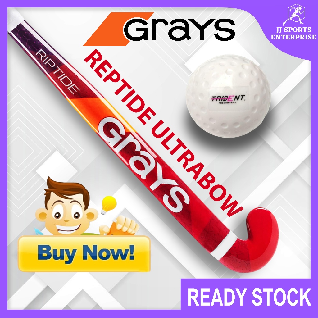 Grays Riptide Ultrabow Wooden Hockey Stick with Fiber Reinforced Entry ...
