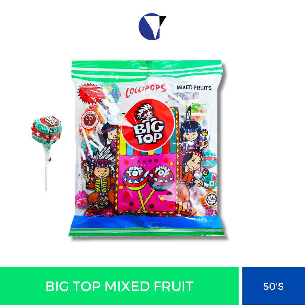 HAMAC BIG TOP ASSORTED LOLLIPOPS (50'S) | Shopee Malaysia