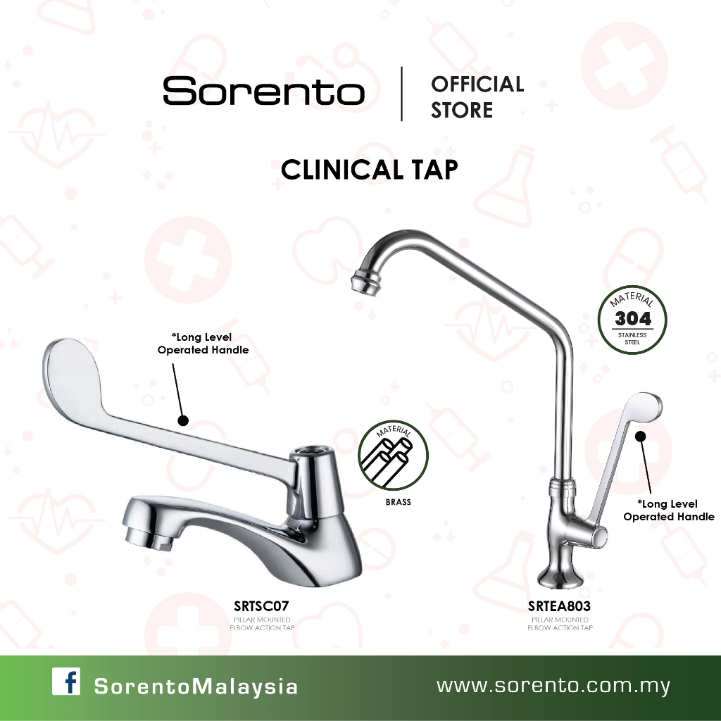 SORENTO Medical Hospital Brass Basin tap Pilar Mounted Tap kitchen tap ...