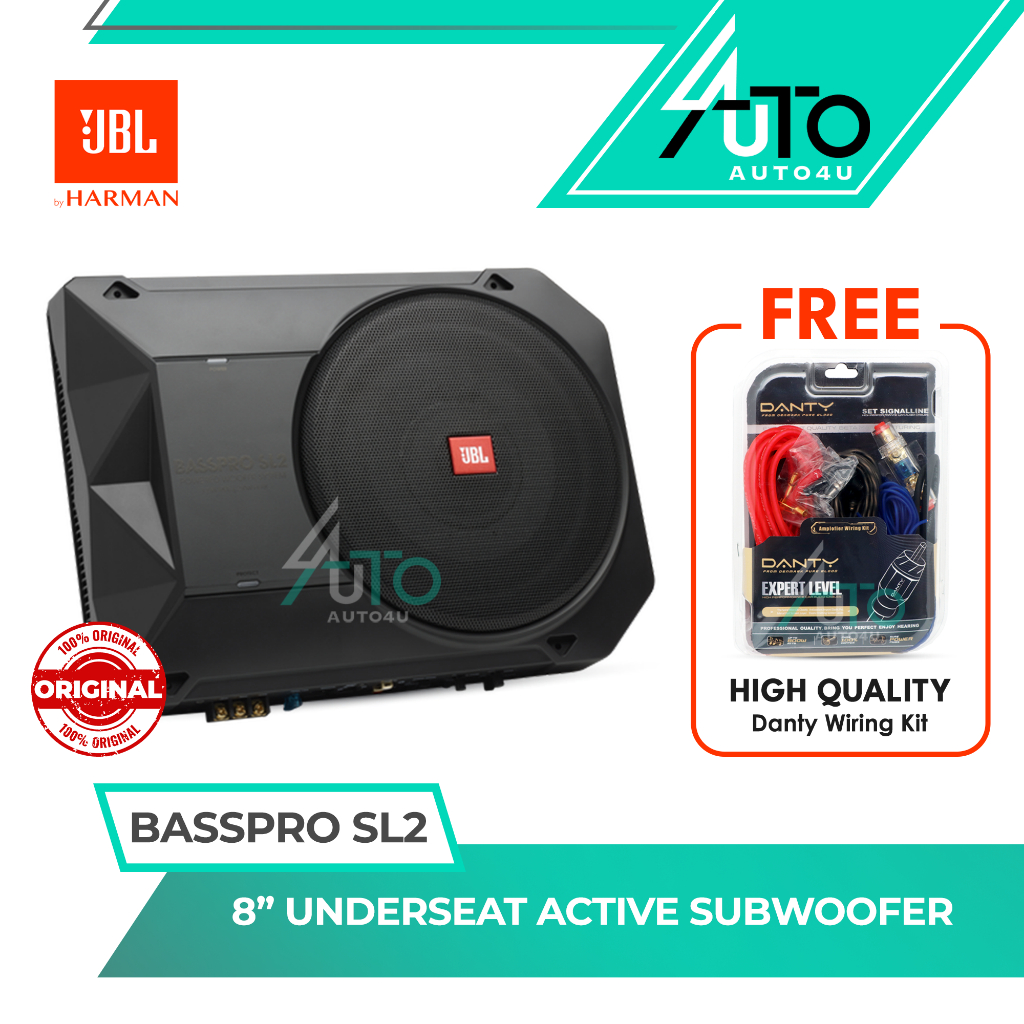 Original JBL BassPro SL2 8" Underseat Active Subwoofer Self-Powered Low ...