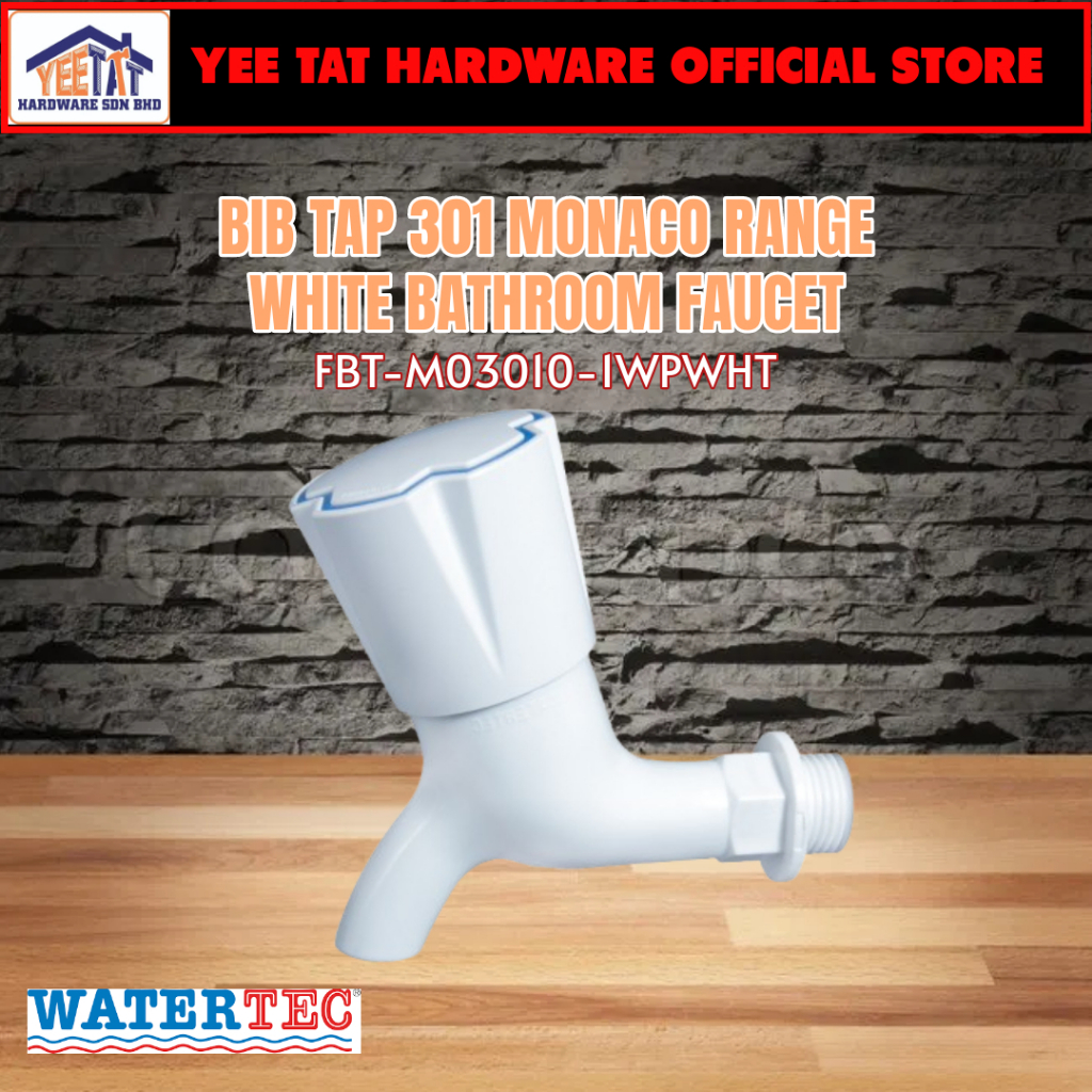 [ WATERTEC ] BIB TAP 301 M WTC HIGH QUALITY MONACO WHITE BATHROOM ...